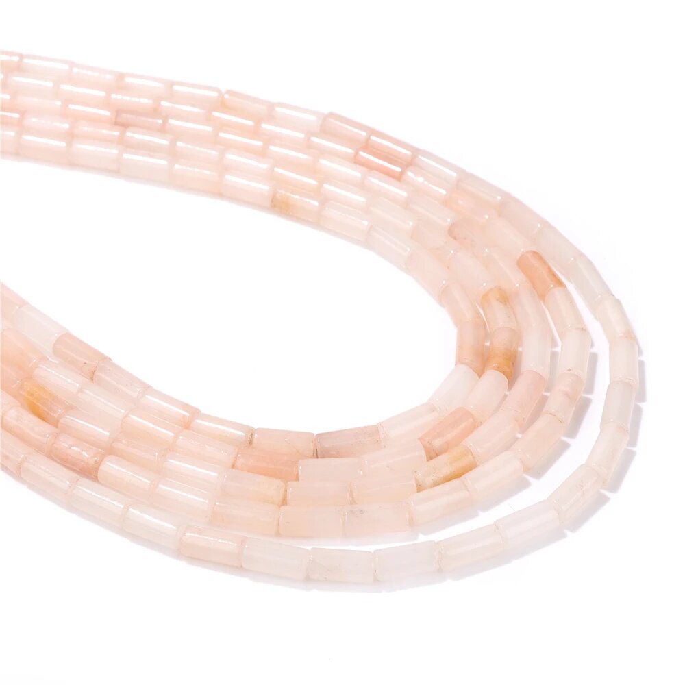 RISYF Цилиндрические бусины из натурального камня 20 шт Белый, 4x9mm about 40 Pcs, 13. Aventurine