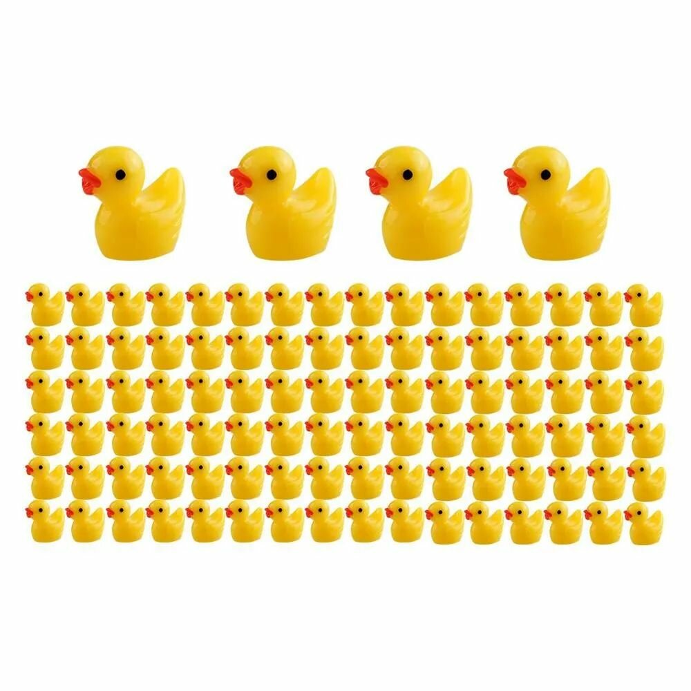 100/200 шт. мини-утки из смолы для школьных проектов, аксессуары, миниатюрные персонажи