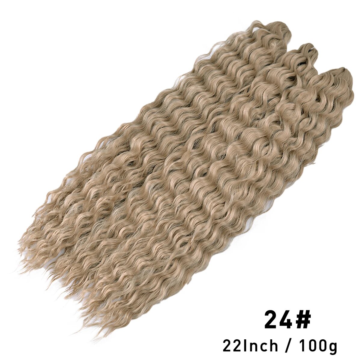 Синтетические волосы aliwanya Ariel Curl Water Wave Twist Бежевый, 30inch 120g, 3Pcs, 24