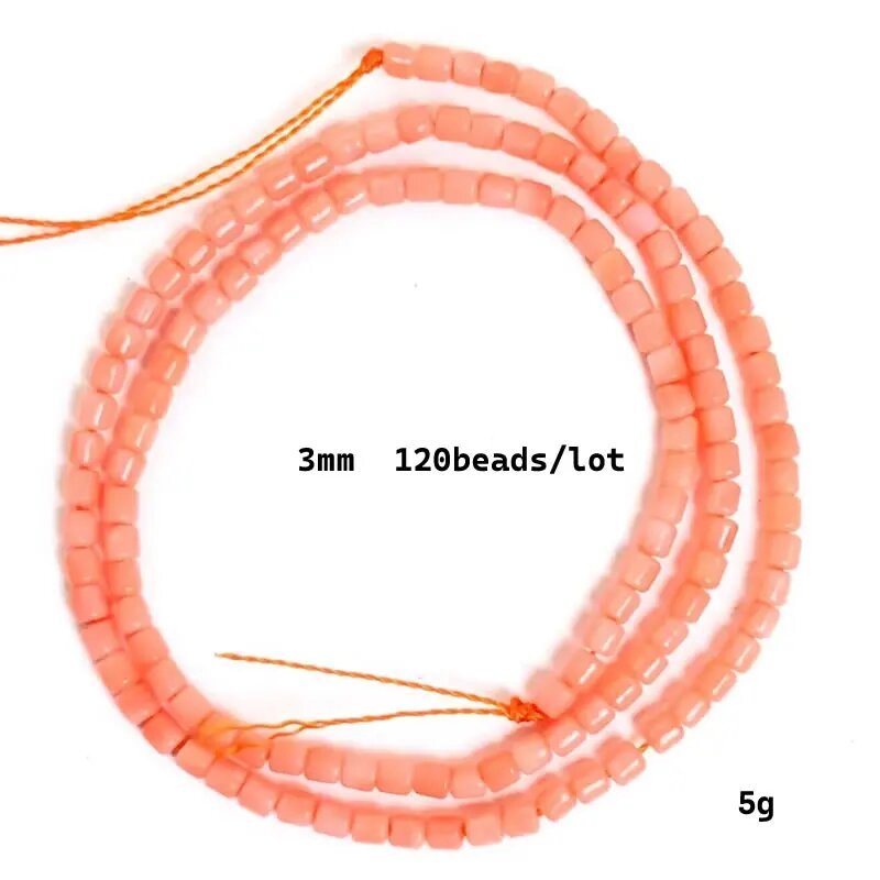 Искусственные коралловые бусины разного цвета Розовый, 3mmfense