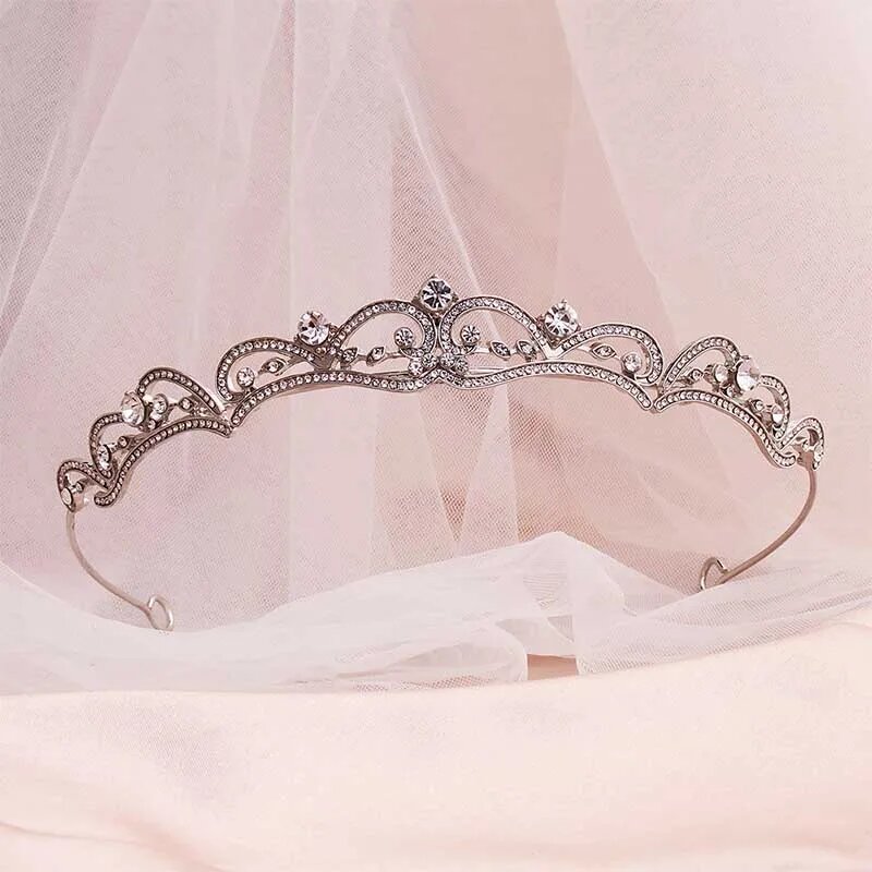 Свадебная тиара Miallo из горного хрусталя Silver