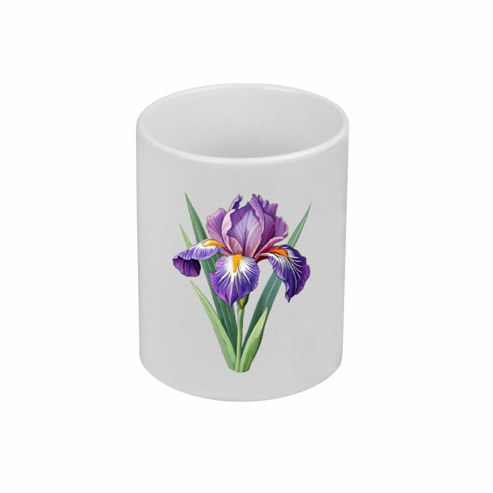 Кружка Акварельный рисунок фиолетового ириса