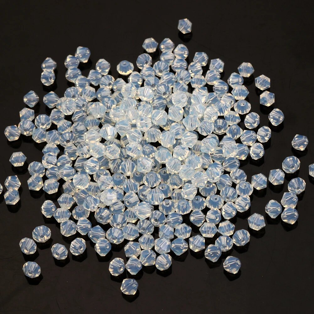 Биконусы стеклянные чешские opal 2 мм, 540 шт.