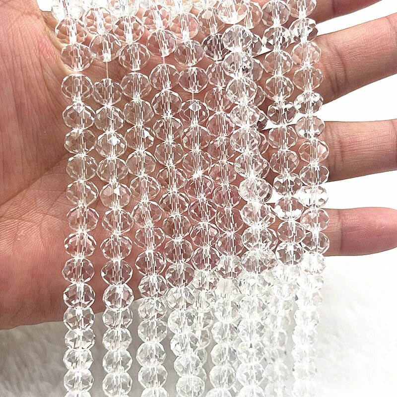 Граненые хрустальные бусины HWGTBBRR 4/6/8 мм 8x6mm(50pcs), 12