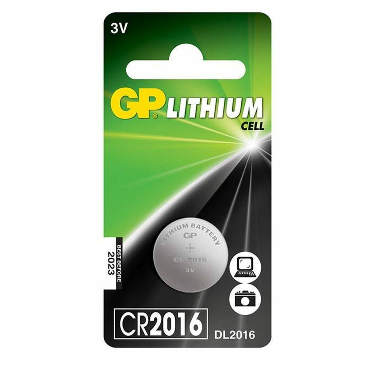 Батарейка GP Lithium CR2016 (3 В) литиевая (блистер, 1шт.) (CR2016-7BC1)
