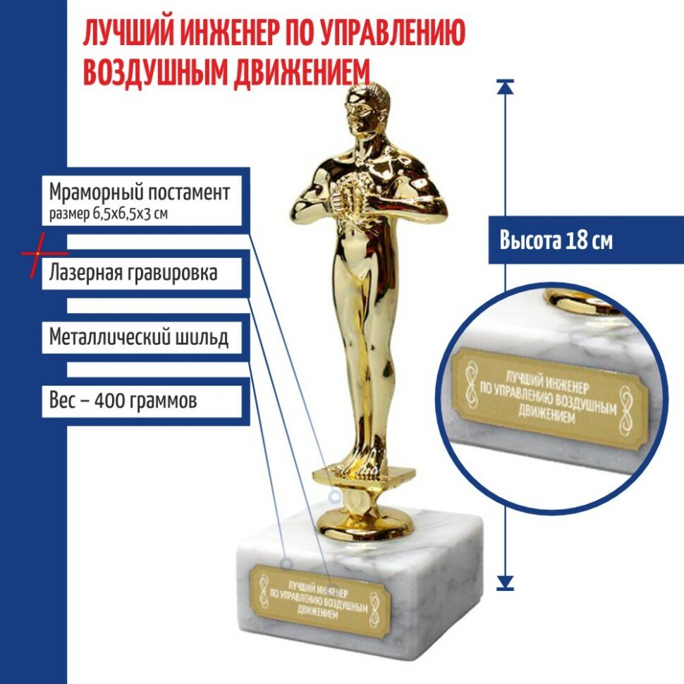 Награда "Лучший инженер по управлению воздушным движением" (18 см)
