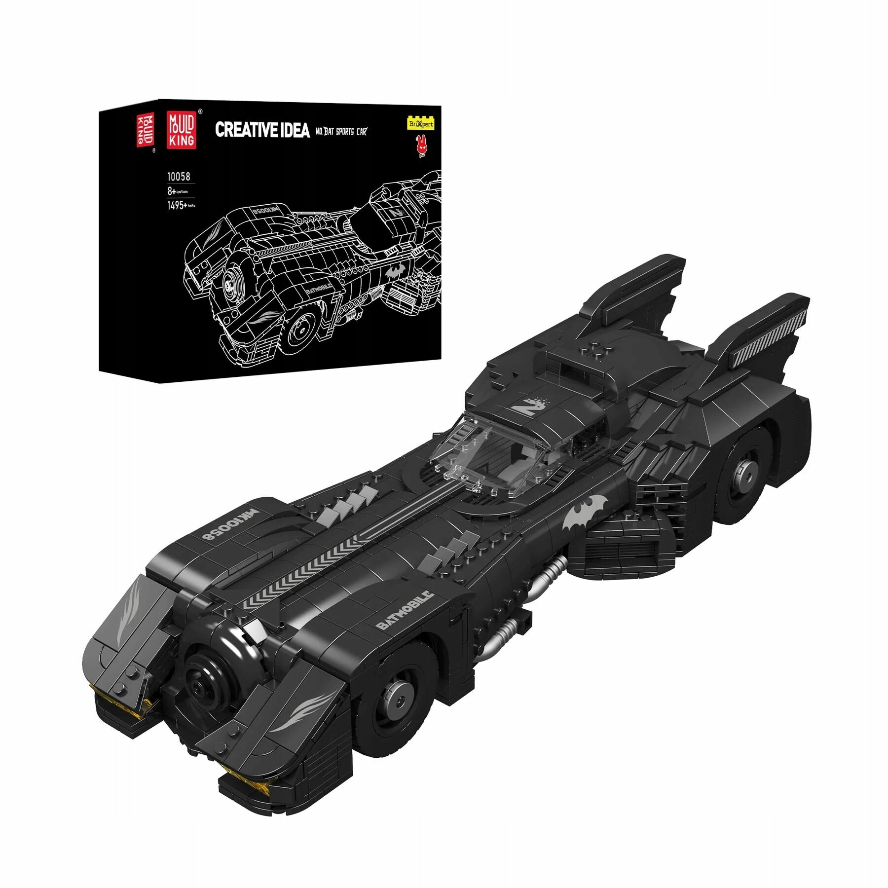 Конструктор пластиковый Mould King Batmobil - Бэтмобиль - 1495эл. - Моулд кинг 10058