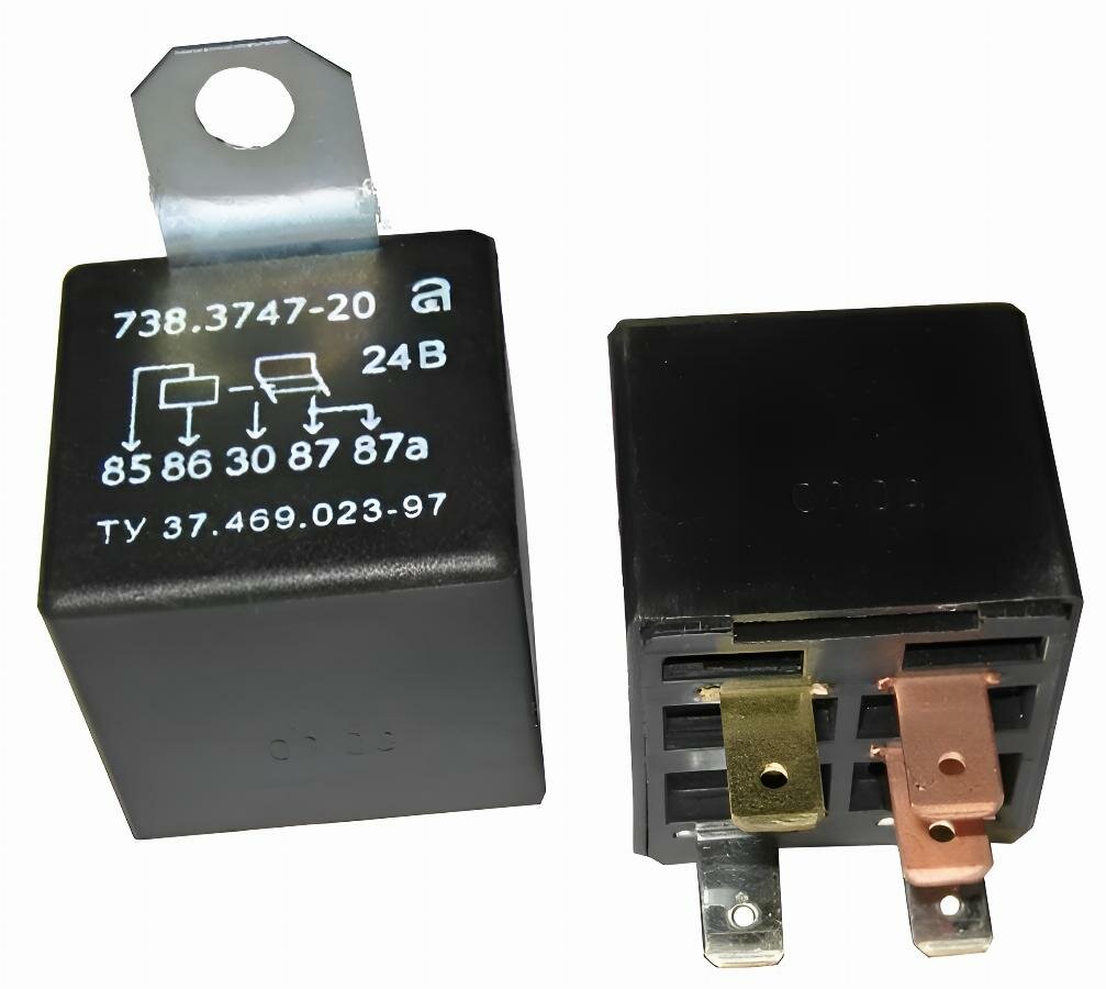 Реле стартера 24В 5-ти контактное 50/15А с кронштейном КАМАЗ 738.3747-20 (AVAR)
