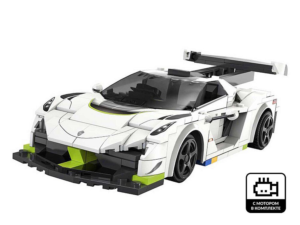 Конструктор CaDA C51083W 3D Спортивная машина Fantasma, программируемая, р/у, 322 дет, 1:20