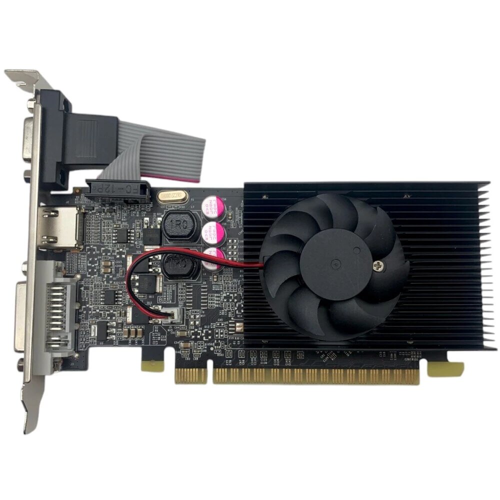 Видеокарта CBR PCI-E NV GT210, 1Gb, VGA-STX210-1G-RTL, поддержка DSR, черный