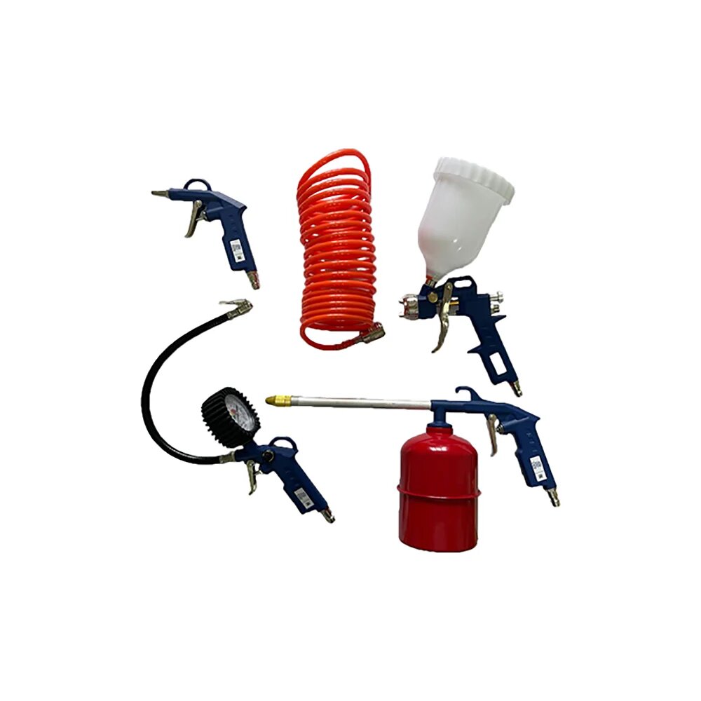 Набор пневматических инструментов Пневмо-Трейд PT-ATS-5, для использования в домашней мастерской