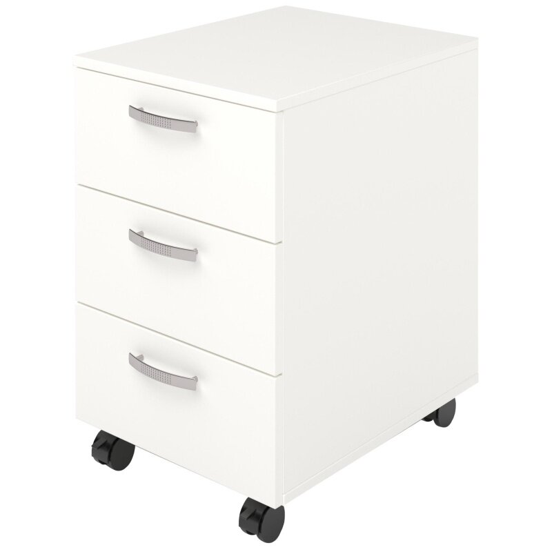 Тумба подкатная КНР мобильная разборная, цвет белый