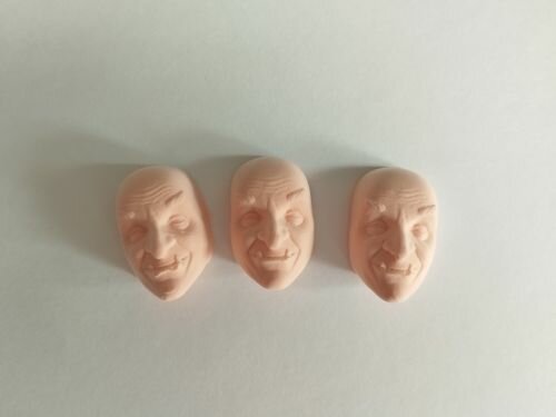 Набор лиц - 3 шт, для ватной игрушки, Бабы Яги, куклы, лешего
