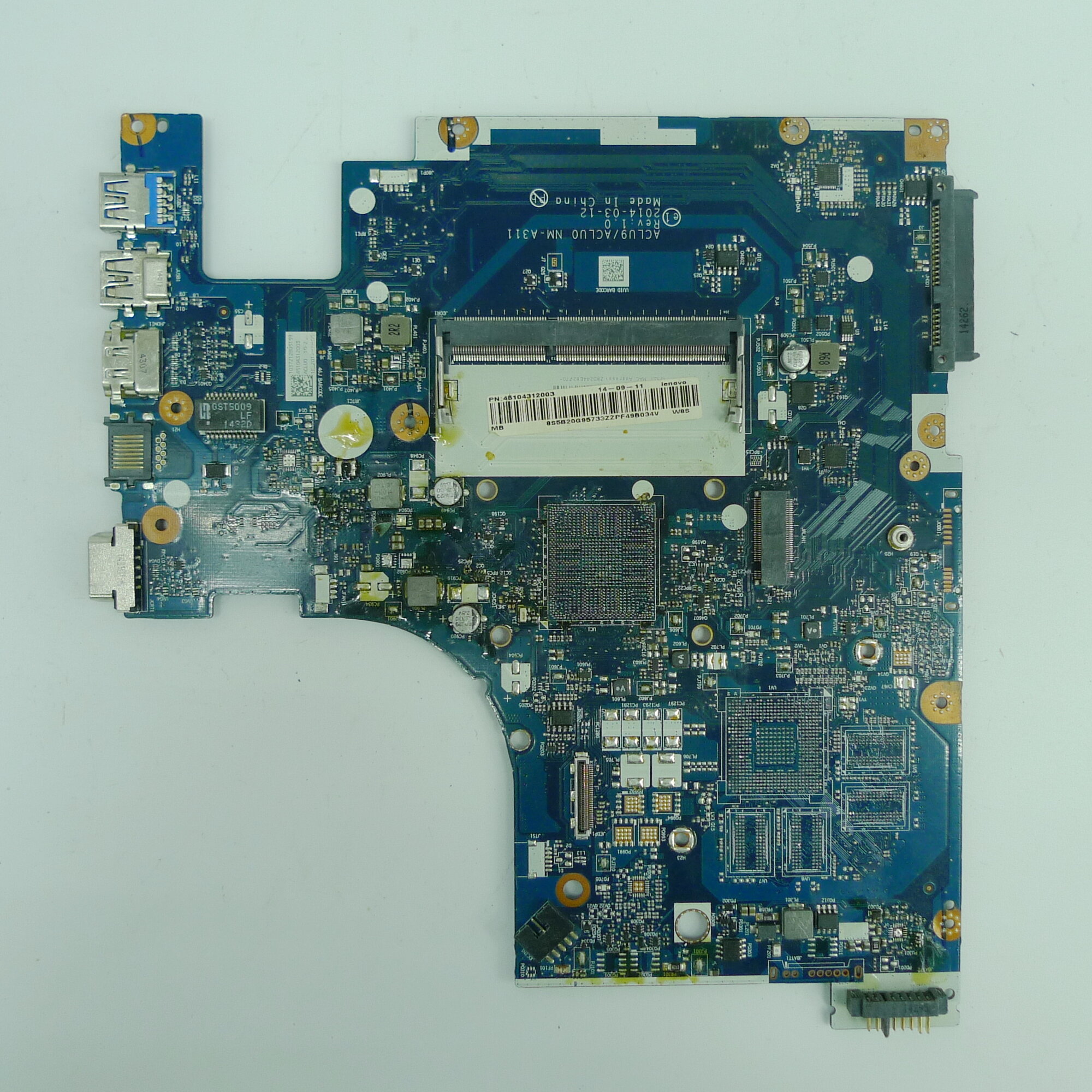 Материнская плата ACLU9/ACLU0 NM-A311 Rev: 1.0 для Lenovo G50-30 (донор)