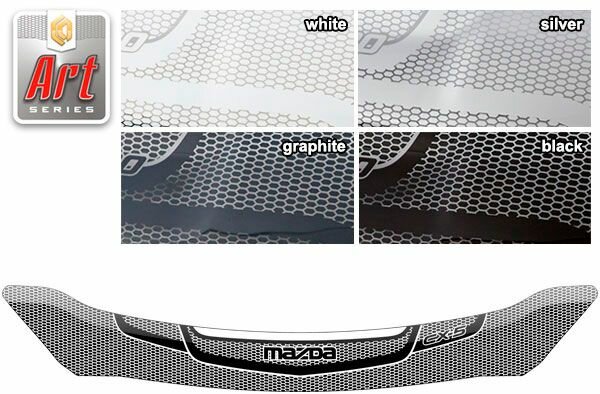 Дефлектор капота Mazda CX-5 2012 2017 Серия "Art" черная САпластик