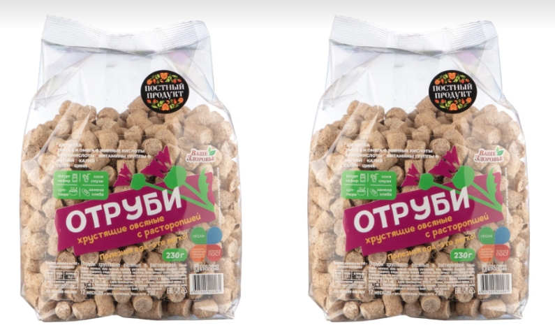 Отруби овсяные с расторопшей Ваше Здоровье, 230 гр, 2 уп