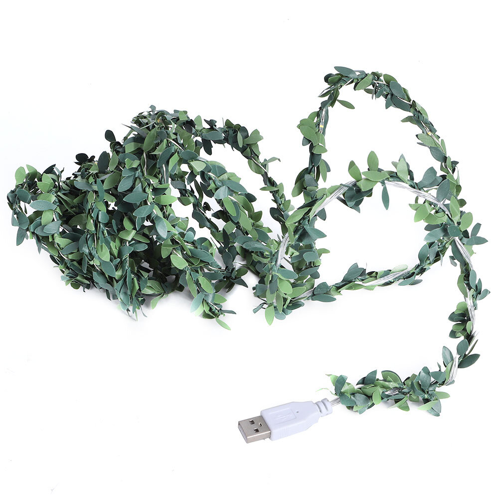 30 светодиодов, 3 м/9,8 фута, USB-зарядка, ротанговая гирлянда, рождественское украшение для дома и вечеринки, теплый белый свет.