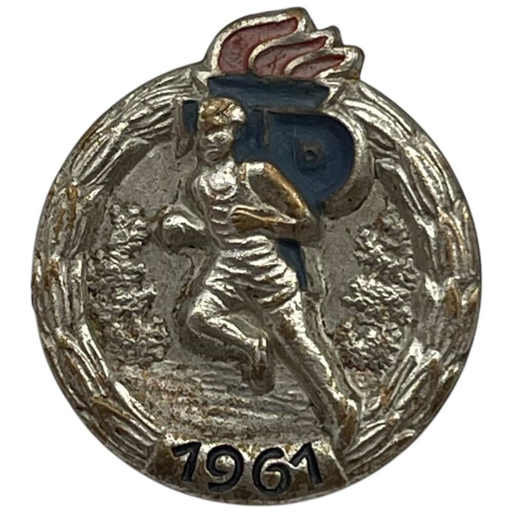 Знак "Летние спортивные соревнования. Пионерская организация им. Тельмана" ГДР 1961 (магнитный)