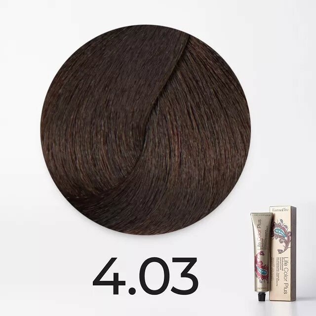 Крем-краска аммиачная 4.03 коричневый теплый Life Color Plus Farmavita 100 мл