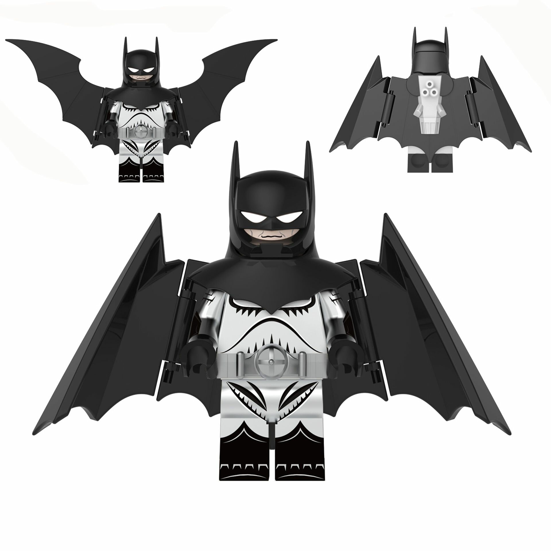 Конструктор фигурок Миницигулы (совместимы с лего ) Супергерой Брюс Уэйн Бэтмен.-Kingdom Come Batman (5см, пакет)-Чёрный