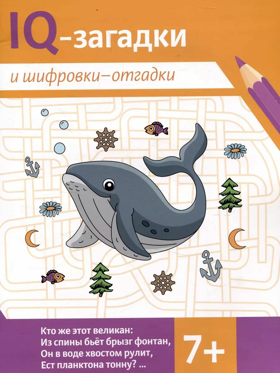 Книга Феникс IQ-загадки и шифровки-отгадки: 7+. Черняева В. Ю, 2024 г
