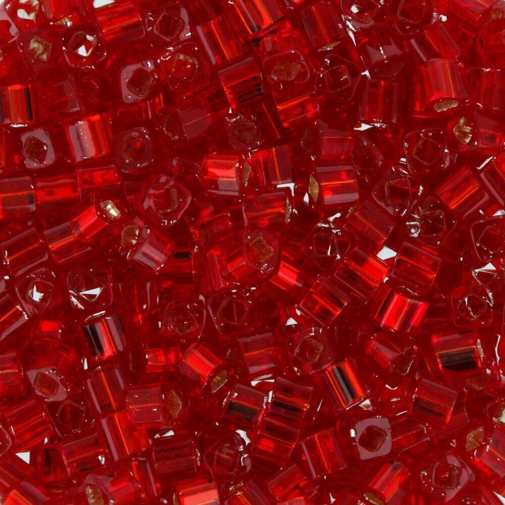 Бисер TOHO Cube, №2, 1,5 мм, 5х5 г, №0025C, красный