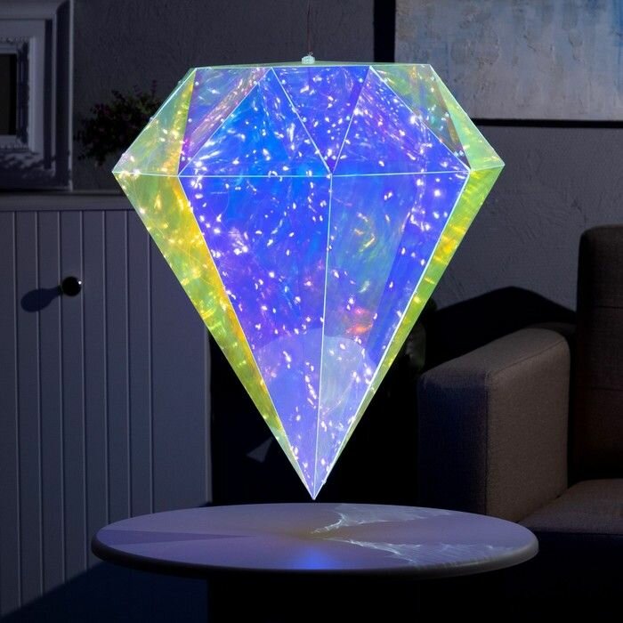 Светодиодная фигура Luazon Lighting "Бриллиант", 43х54х43 см, пластик, 220 В, свечение белое (LN1222)