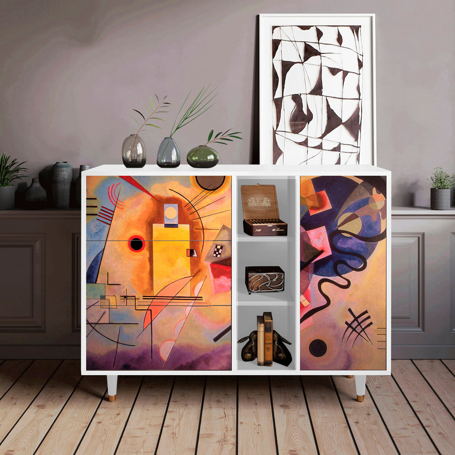 Комод - STORYZ - BS2 Modern Art by Kandinsky , Разер - 125 x 97 x 48 см , Цвет корпуса - Белый