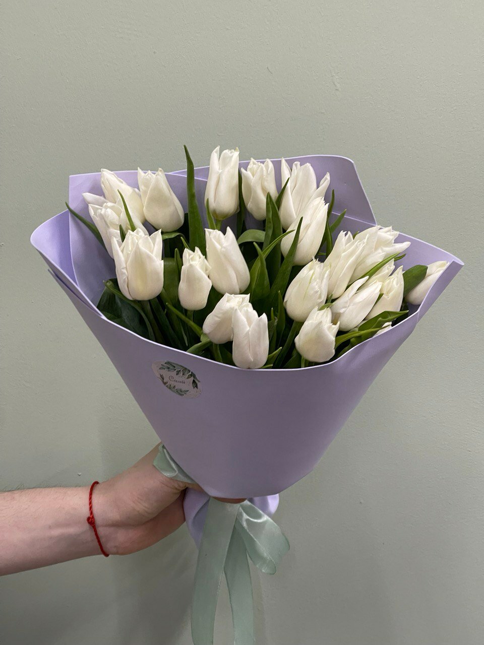 Букет из белых тюльпанов 35 шт.