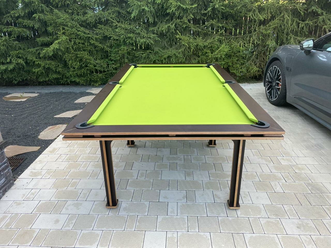 Бильярдный стол "Стрит", 8 футов, для игры в русскую пирамиду или пул, уличный.