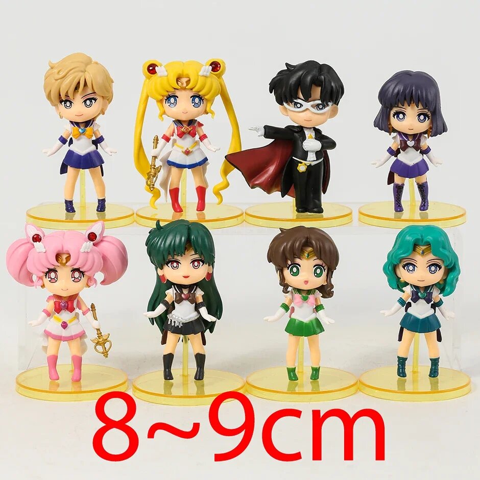 Фигурки ПВХ Sailor Moon, Q Version, Цвет: B, 8-9cm