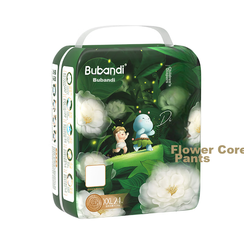Bubandi Camellia Core Pants Diapers, XXL, 96 Pieces, Ultra-Thin, Breathable, Unisex, for Baby Boys And Girls