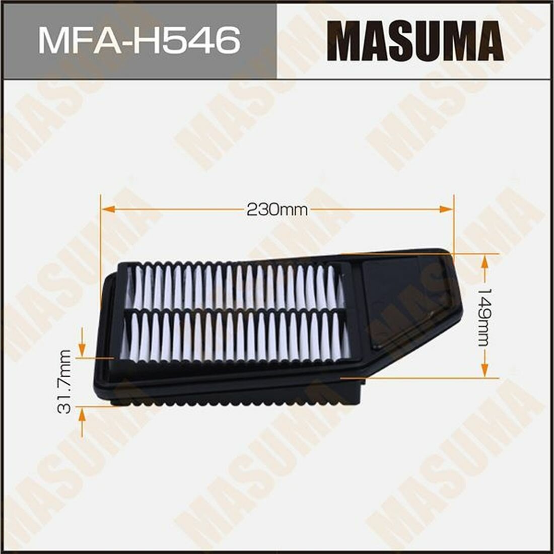 Фильтр воздушный Masuma MFA-H546 1шт.