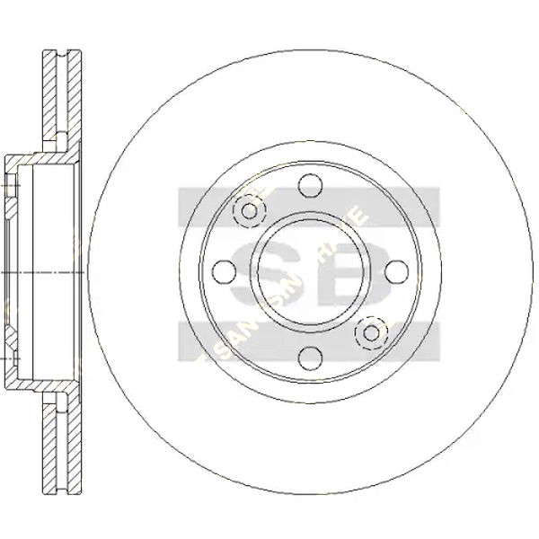 HI-Q SD3069 диск тормозной передний вентилир.\ Renault (Рено) Kangoo (Кангу) / grand Kangoo