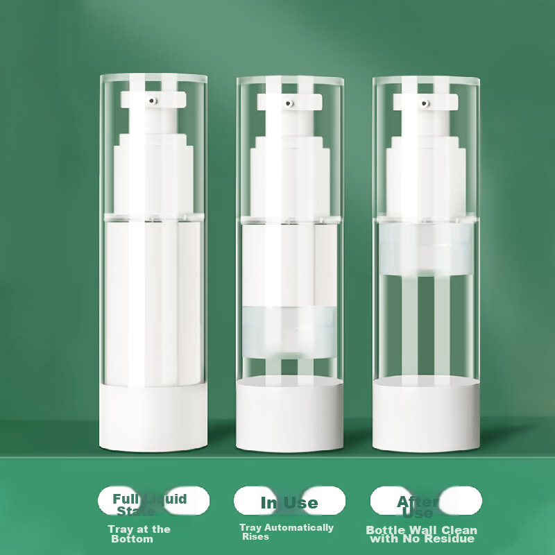 Chense Vacuum Spray Bottles Set, 50ml*2, Pump Bottles, Empty Bottles, Travel Portable Cosmetic Bottles