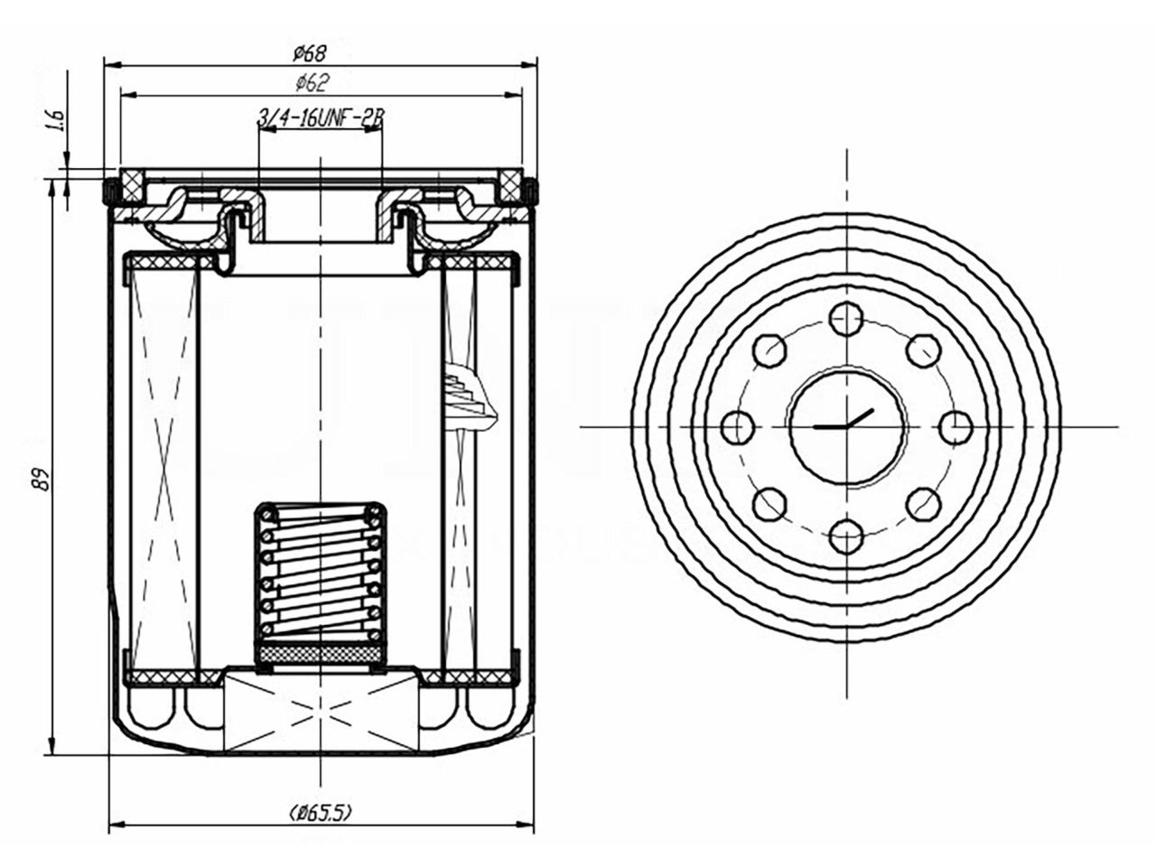 UNIO FLT-20059 (02630475 / 1520853J00 / 1520853J01) фильтр масляный фильтр масляный Nissan (Ниссан) note (e11) 06-,
