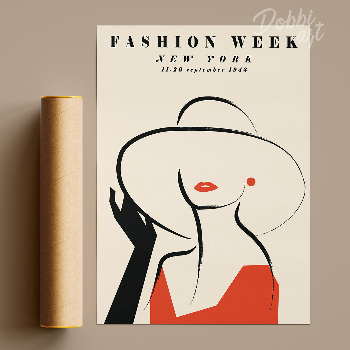 Постер Vogue Fashion Week 40х50 см без рамы/ Бежевый постер/ Стильный плакат постер/ Винтажный постер/ Минималистичный постер плакат/ Эстетичный постер/ Журнал Вог/ Неделя моды/ Постер для интерьера/ Декор стен дома офиса/ Плакат для интерьера
