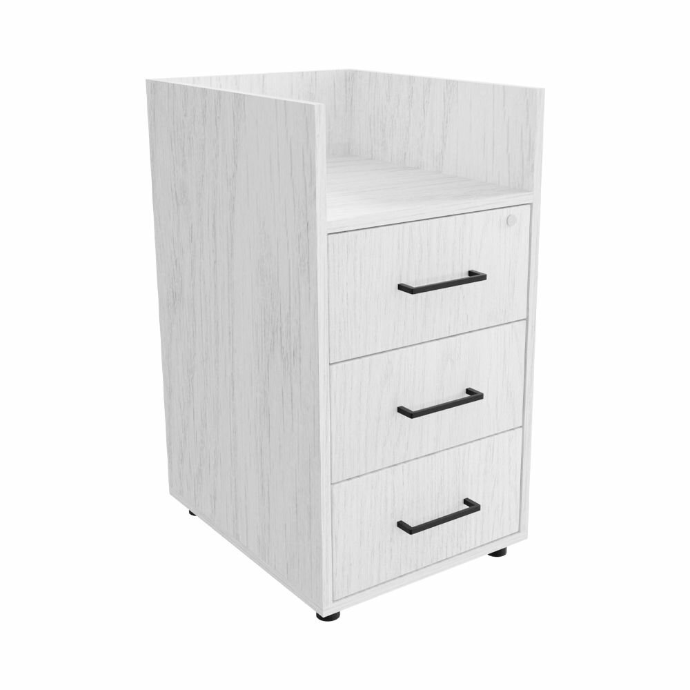 Тумба офисная приставная ТП50, р. 400х500х728, Ясень Анкор белый