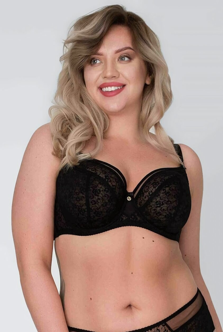 Бюстгальтер-невидимка Бюстгальтер с мягкими чашками из гипюра и сетки