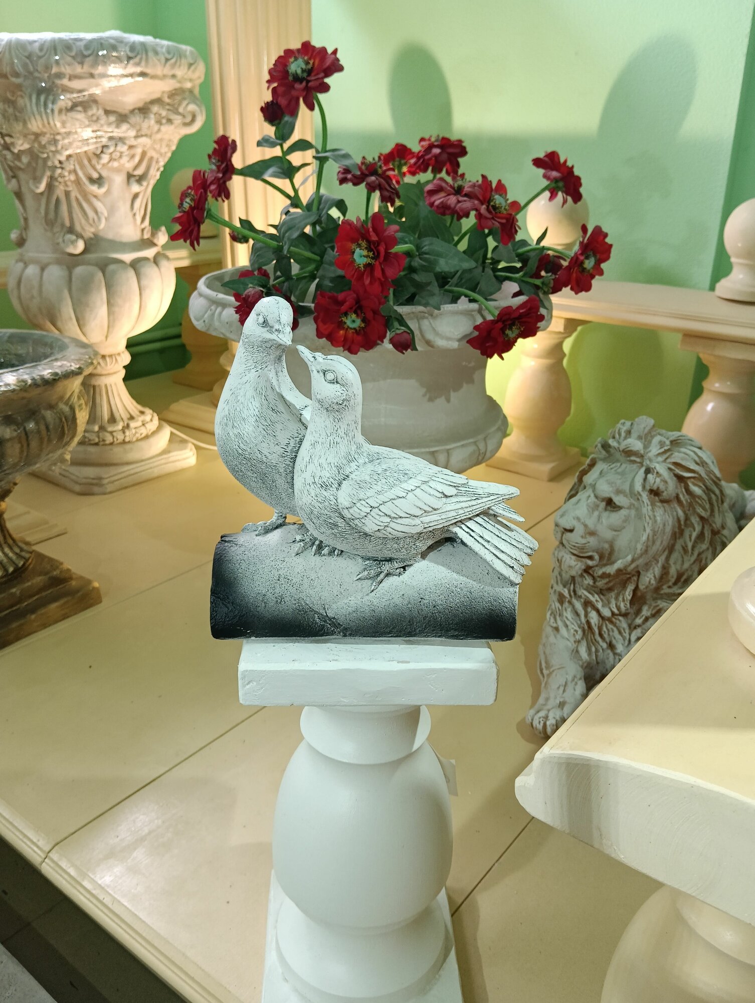 Два голубя для декора Дом-Сад цвет антика