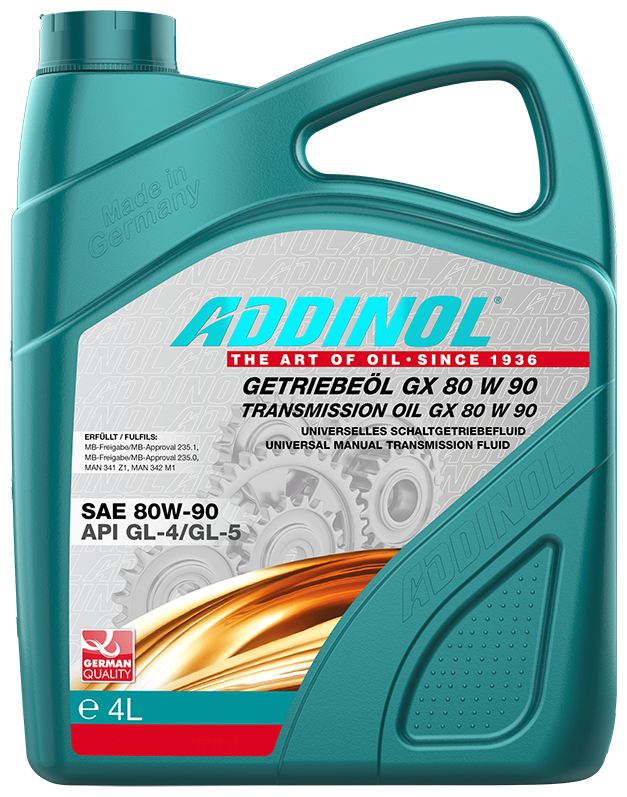Трансмиссионное масло ADDINOL Getriebeol GX 80W-90 4 л.