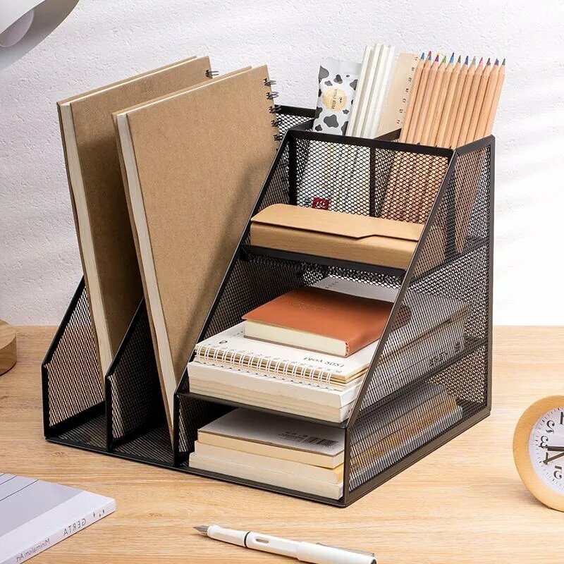 Лоток для бумаг металлический стойка для A4-размерных документов, многоуровневая организация для офиса