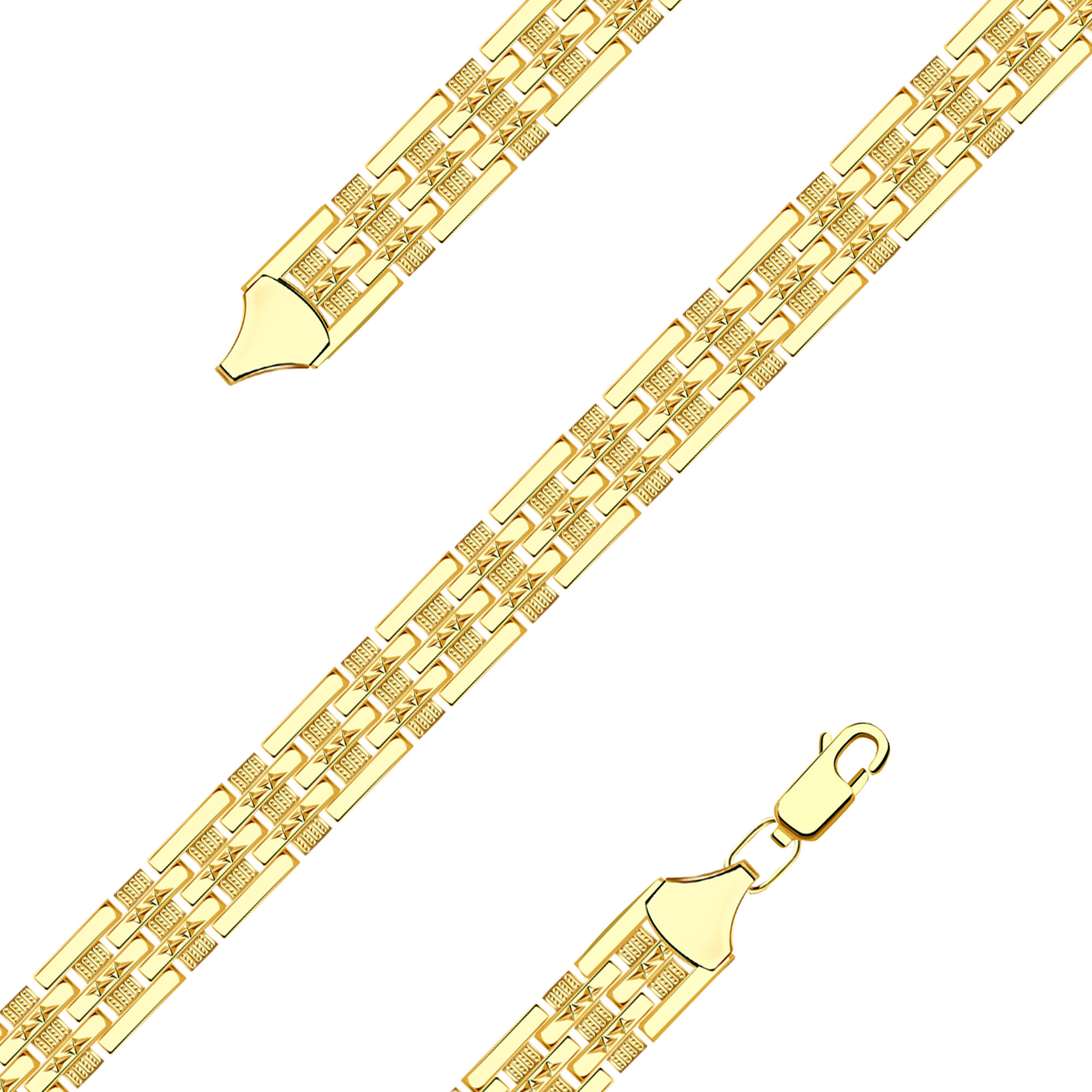 Браслет, желтое золото, 585 проба