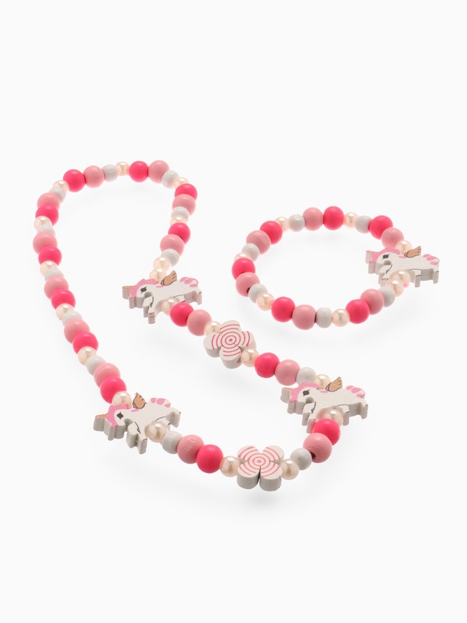 Комплект бижутерии: браслет, колье, пластик