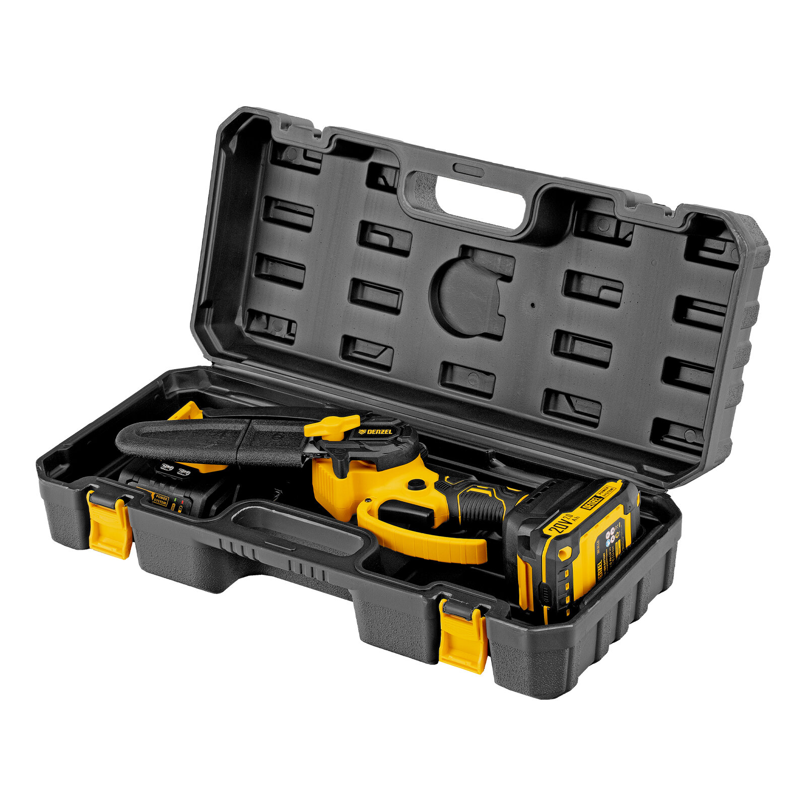 Цепная мини-пила аккумуляторная бесщет, CCS-150, шина 150 мм, Li-Ion, 20 В Denzel