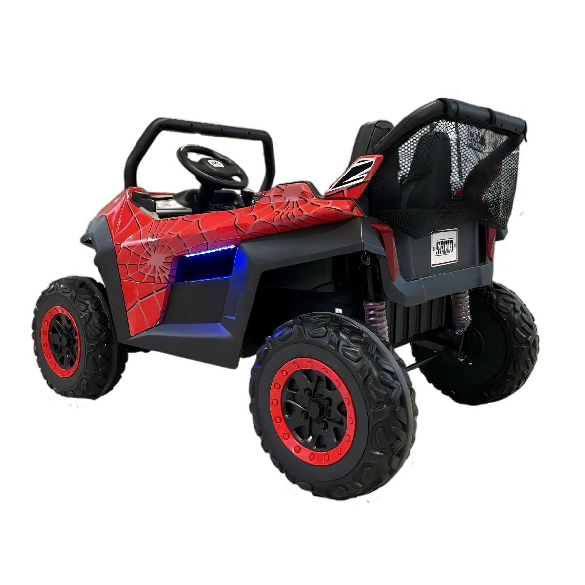 Электромобиль Buggy T777TT, Bluetooth, аккумулятор, кожаный салон, 12В, красный
