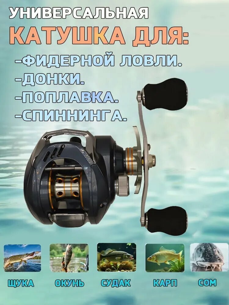 Рыболовная катушка Yide Fly, для морской рыбалки, 18+1 подшипник, диаметр 40мм