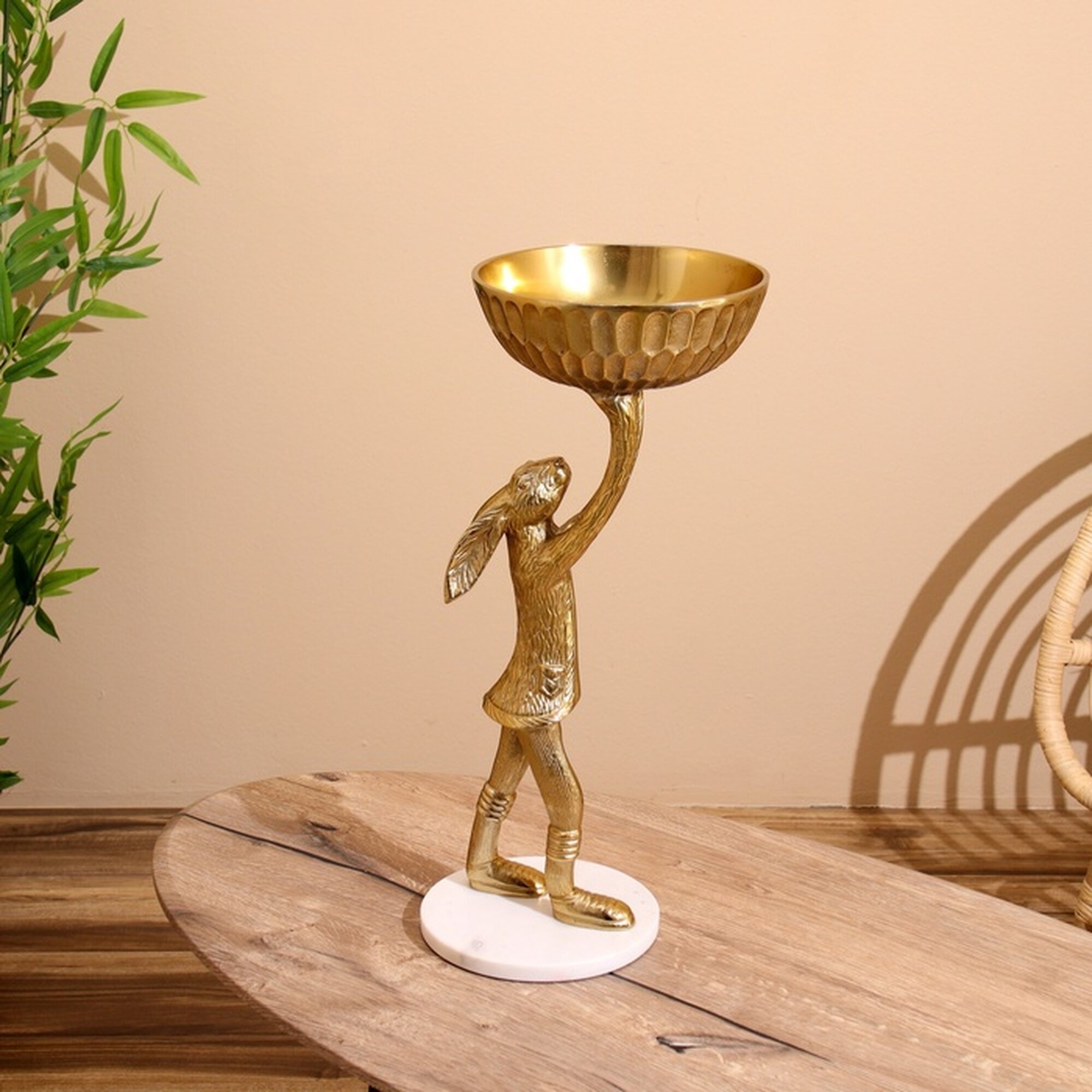 Конфетница Сима-ленд «Кролик», фигурная, алюминий, 24x24x54 см