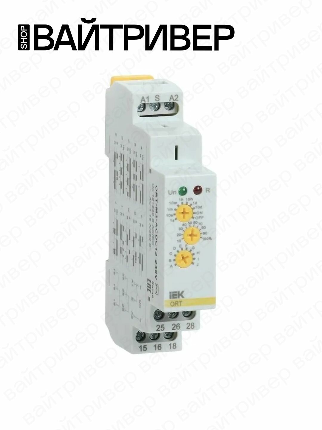 Реле времени ORT многофункциональное 2 контакта 12-240В AC/DC, ORT-M2-ACDC12-240V