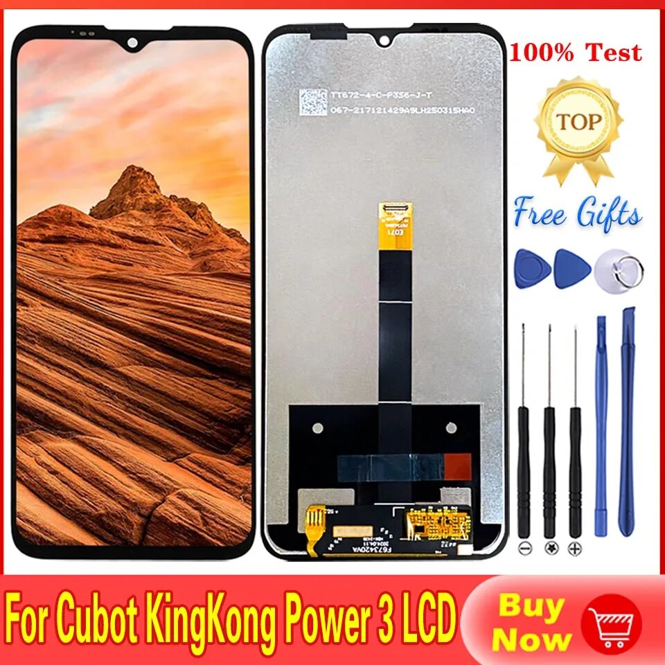 100% тест для CUBOT KingKong Power 3, ЖК-дисплей King Kong Power 3, сенсорный экран KK Power3, дигитайзер в сборе, запасные части